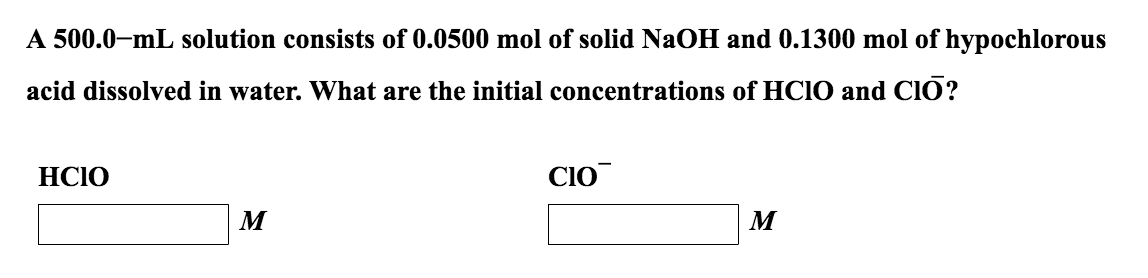 Solved A 500.0-mL solution consists of 0.500 mol of solid | Chegg.com