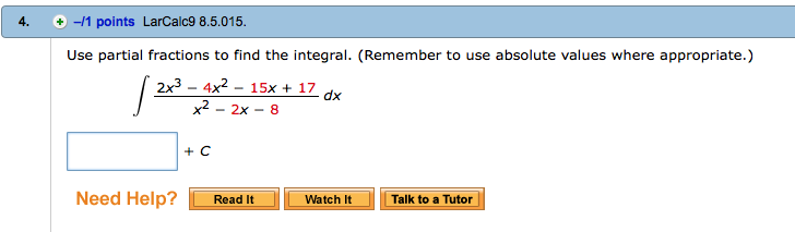 Solved Use partial fractions to find the integral. (Remember | Chegg.com