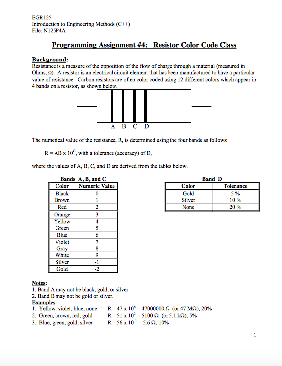 Solved EGR 125 Introduction to Engineering Methods (C++) | Chegg.com