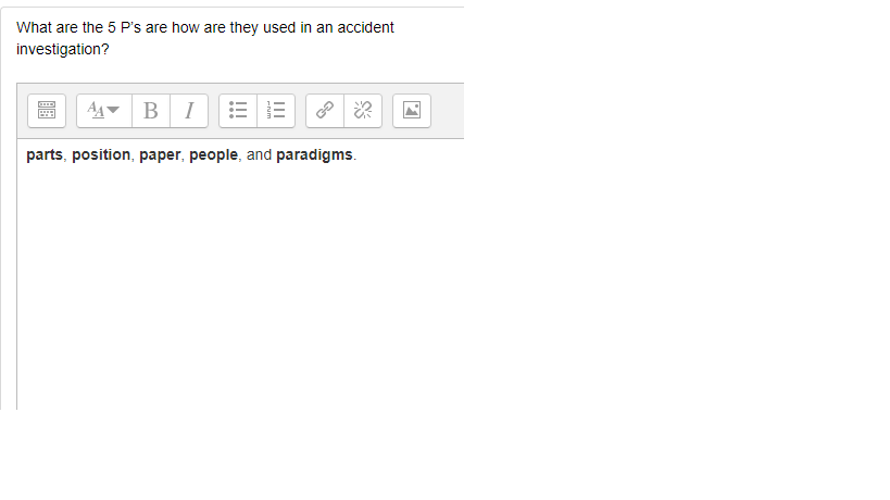 Solved What are the 5 P's are how are they used in an | Chegg.com