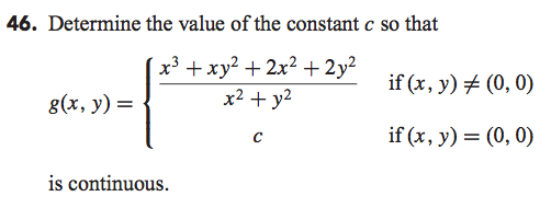 Solved Determine the value of the constant c so that g(x, | Chegg.com