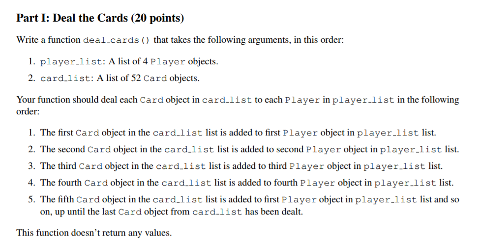 Solved Python Preliminaries: import random class | Chegg.com