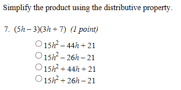 Solved Simplify the product using the distributive property. | Chegg.com