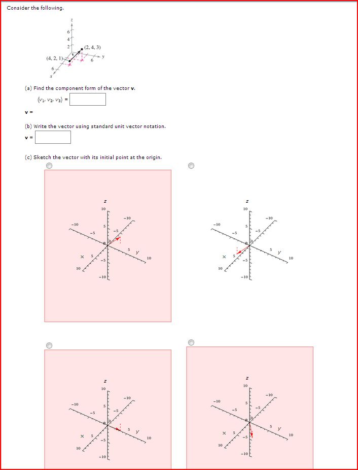 Solved Consider the following. (a) Find the component form | Chegg.com