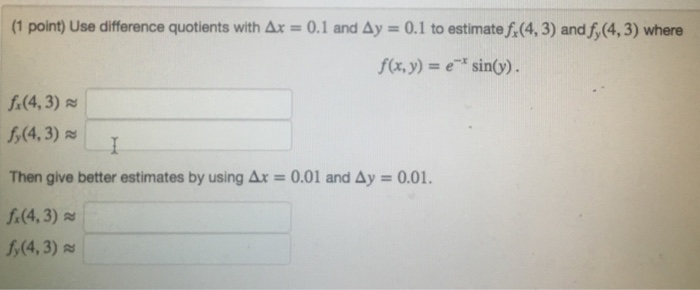 Solved Use Difference Quotients With Delta X 0 1 And Delta