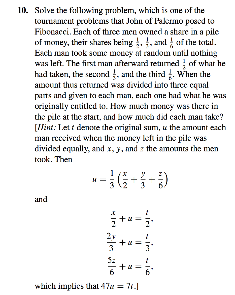 Solved Solve the following problem, which is one of the | Chegg.com