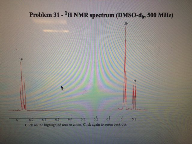 Solved Problem 31- 'H NMR spectrum (DMSO-d6, 500 MHz) 2H | Chegg.com