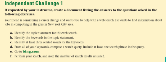 Solved Independent Challenge 1 If requested by your | Chegg.com