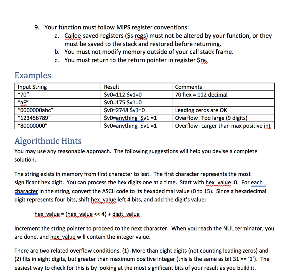 You are to write a function in MIPS assembly for use | Chegg.com