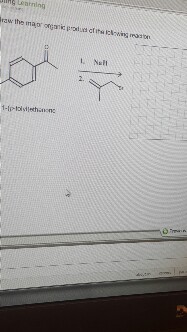 Solved 1-(p-toyl)ethanone reacts with NaH and the bromine | Chegg.com