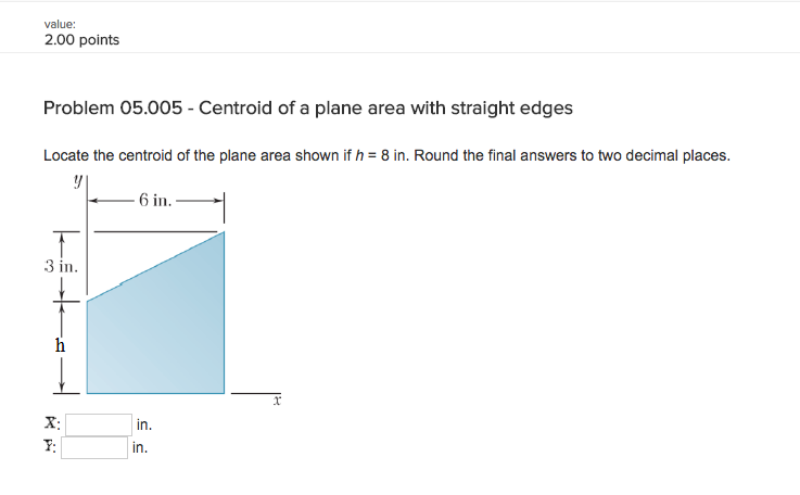 Solved Problem 05.005 - Centroid of a plane area with | Chegg.com