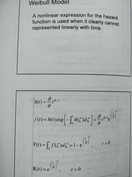 Solved a) Derive the reliability function for the Weibull | Chegg.com
