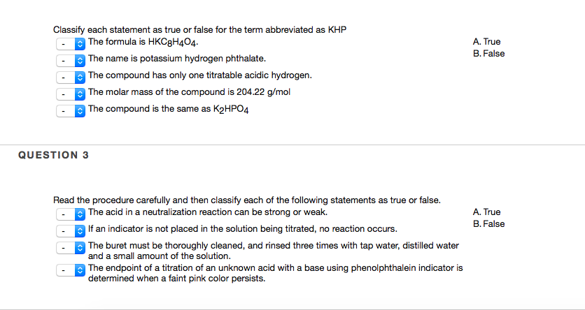 Solved Classify each statement as true or false for the term | Chegg.com