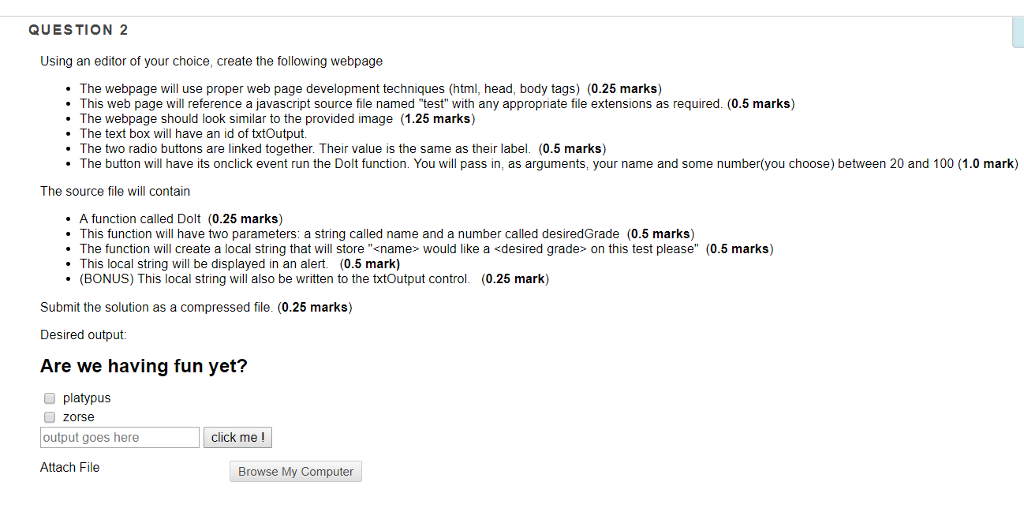 Solved QUESTION 2 Using an editor of your choice, create the | Chegg.com