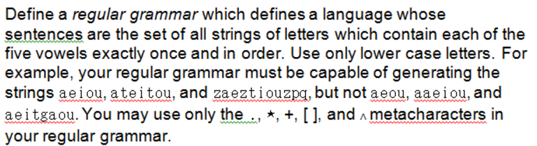 Solved Define a regular grammar which defines a language | Chegg.com
