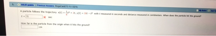 Solved A particle follows the trajectory x(t) = 1/t^3 + 2t, | Chegg.com