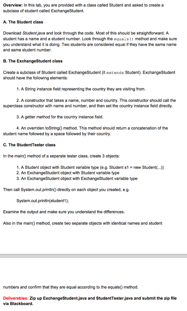 Solved Overview: In this lab, you are provided with a class | Chegg.com