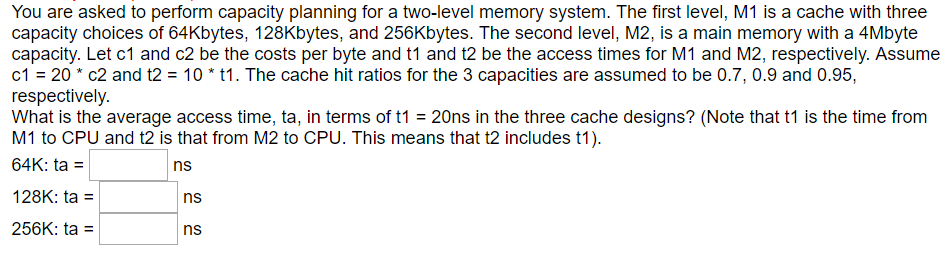 Solved You are asked to perform capacity planning for a | Chegg.com