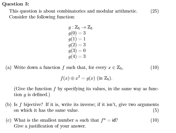 Solved Question 3: This question is about combinatorics and | Chegg.com