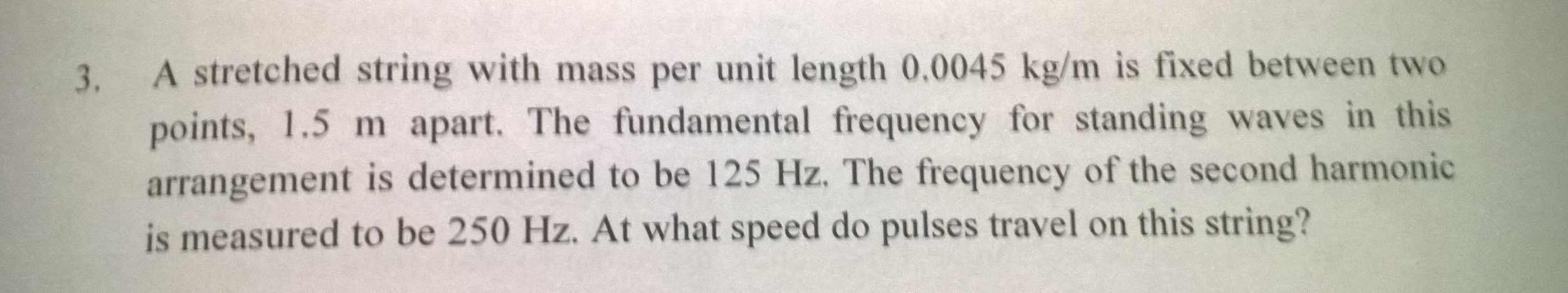 Solved 3. A stretched string with mass per unit length | Chegg.com
