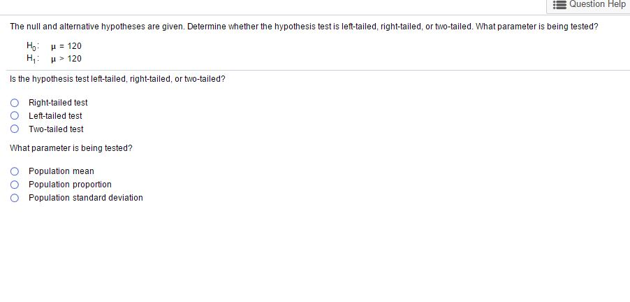 Solved The Null And Alternative Hypotheses Are Given
