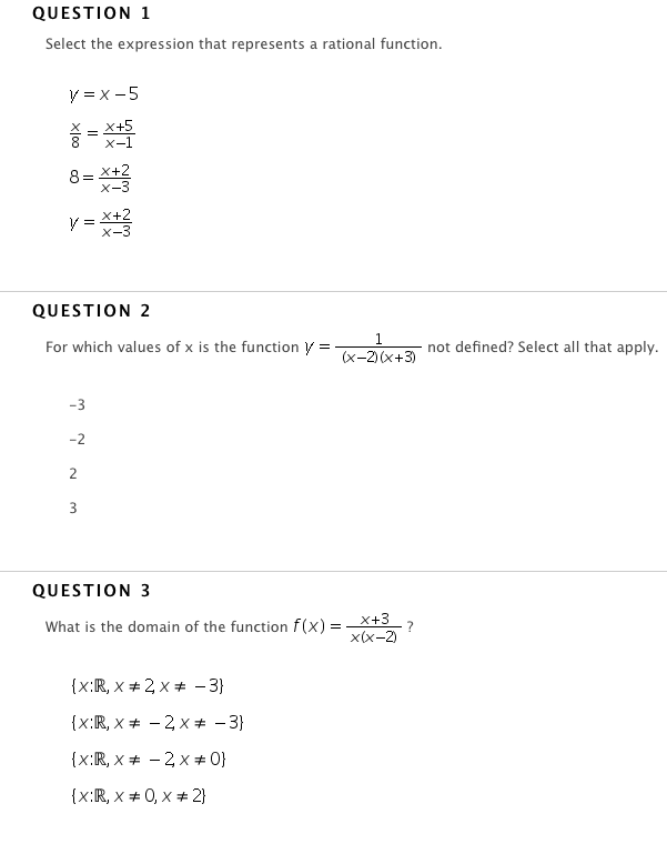Solved QUESTION 1 Select the expression that represents a | Chegg.com