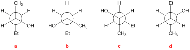 Solved Which of the Newman structures below represents this | Chegg.com