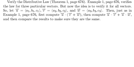 Solved Verify the Distributive Law (Theorem 1, page 676). | Chegg.com