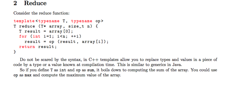 2 Reduce Consider the reduce function: | Chegg.com