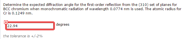 Solved Determine the expected diffraction angle for the | Chegg.com