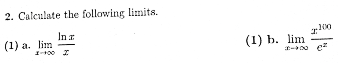 Solved Calculate the following limits. Lim_x rightarrow | Chegg.com