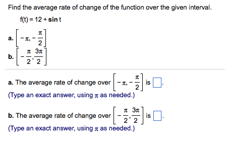 Solved Find the average rate of change of the function over | Chegg.com