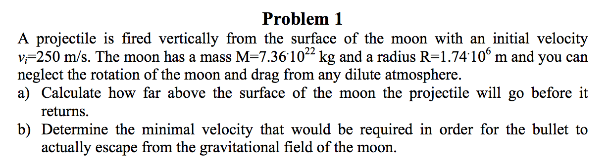 Solved Problem 1 A projectile is fired vertically from the | Chegg.com