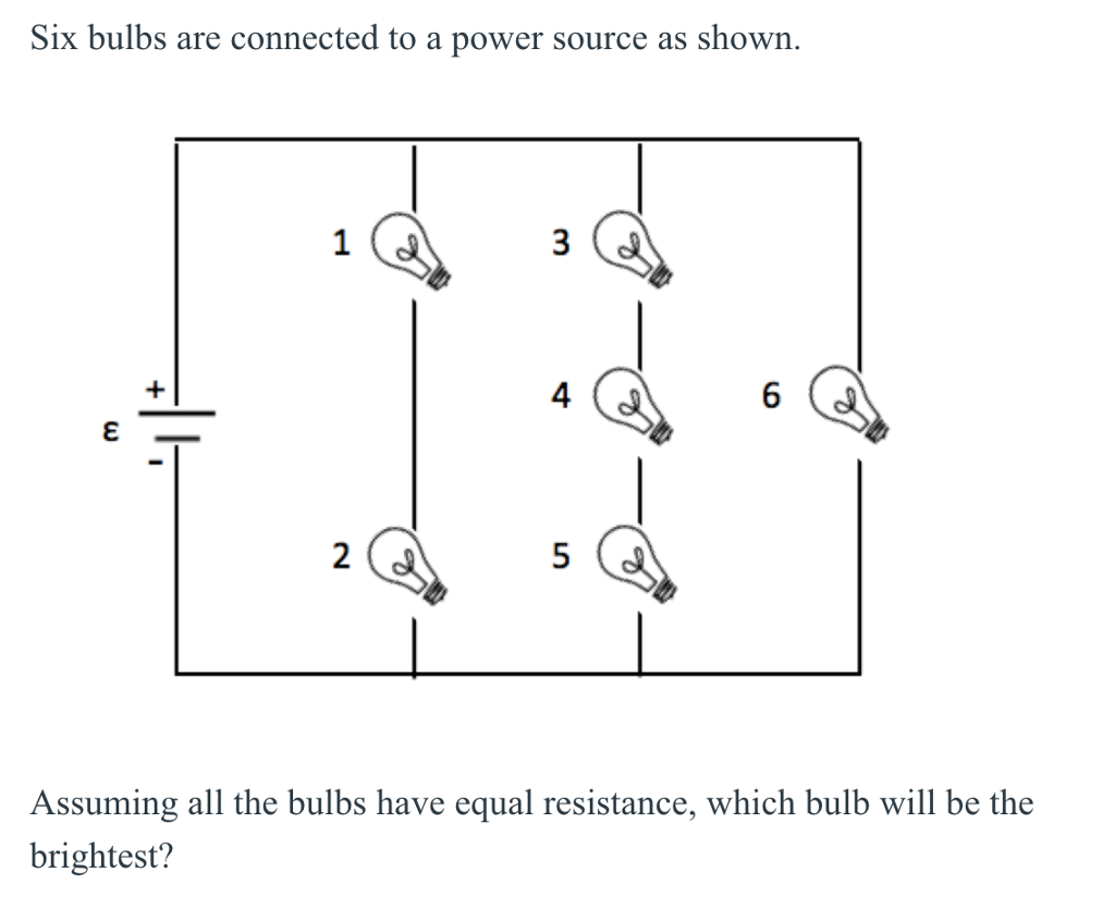 Solved d to a power source as shown. 3 4 6 Assuming all the | Chegg.com