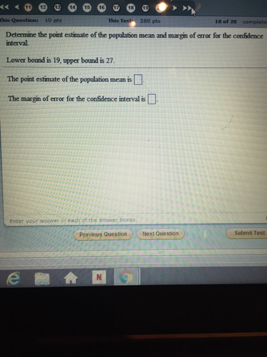 Solved Determine The Point Of Estimate Of The Population