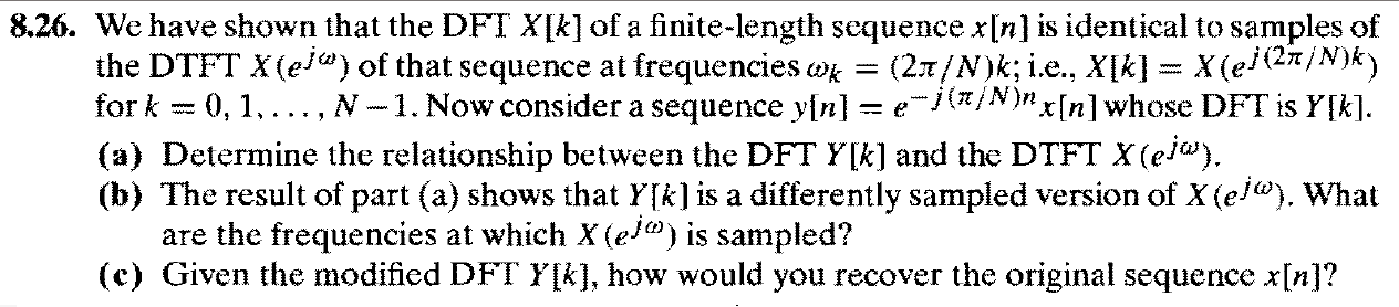 Solved We have shown that the DFT X[k] of a finite-length | Chegg.com