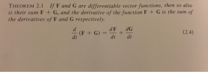 Solved If F and G are differentiable vector functions, then | Chegg.com