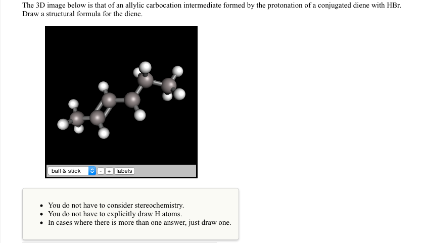 Solved The 3D image below is that of an allylic carbocation | Chegg.com