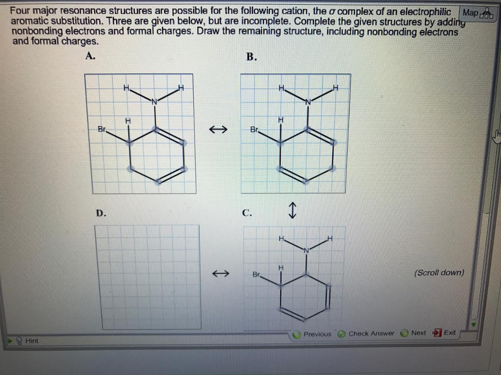 Solved Four major resonance are possible for the following | Chegg.com
