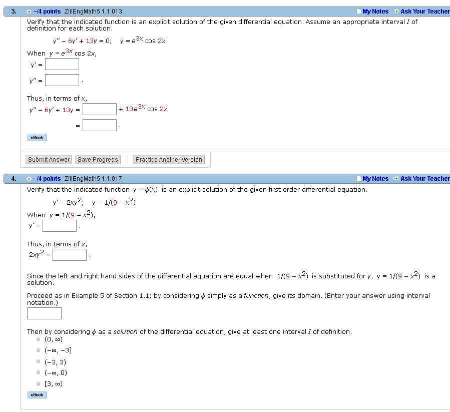 Solved Verify That The Indicated Function Is An Explicit