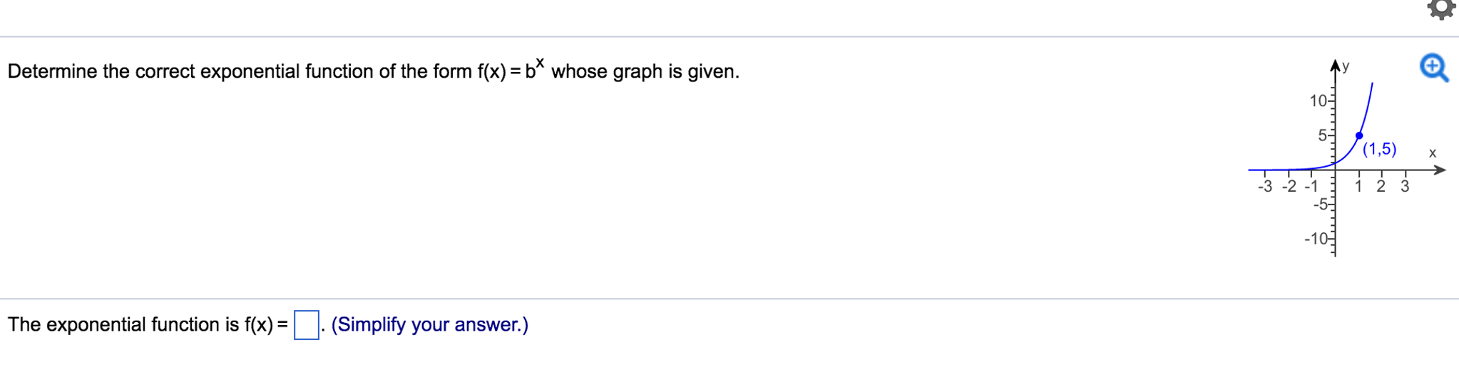 Solved Determine the correct exponential function of the | Chegg.com