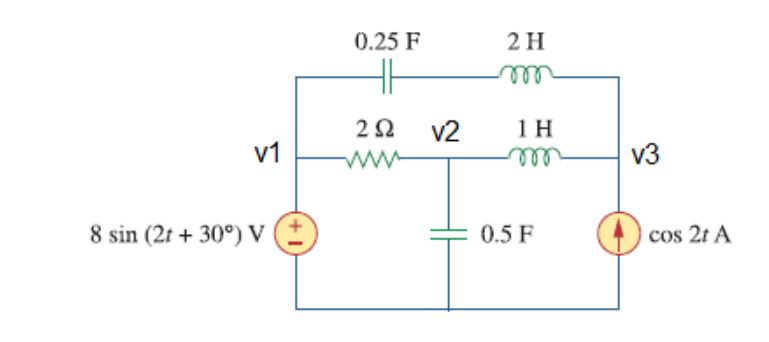 Solved Determine the phasors V1, V2 & V3. Express your | Chegg.com