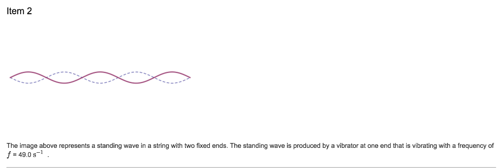 Solved Item 2 The image above represents a standing wave in | Chegg.com
