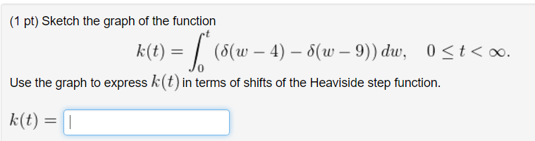 Solved Sketch the graph of the function k (t) = integral^t | Chegg.com