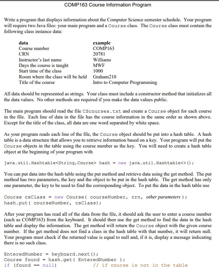 Solved Write a program that displays information about the | Chegg.com