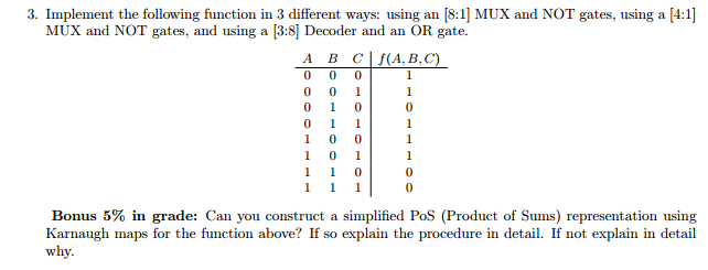 Solved Implement the following function in 3 different ways: | Chegg.com