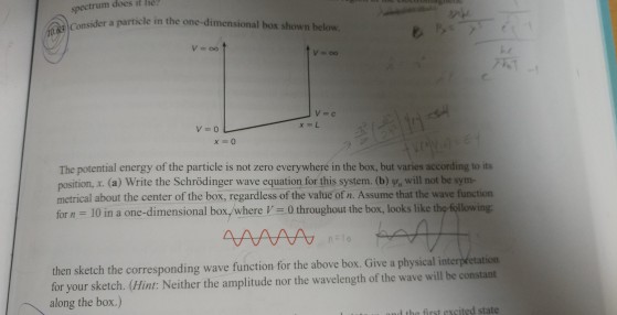 Solved a particle in the one-dimensional bos shown helow The | Chegg.com