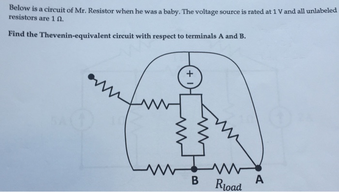 Solved Below is a circuit of Mr. Resistor when he was a | Chegg.com