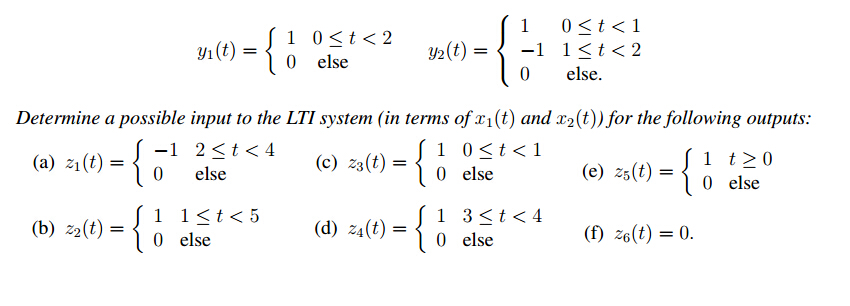 Solved For each k = 1, 2, suppose yk(t) is the output when | Chegg.com