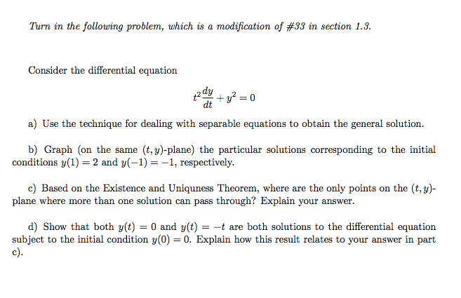 Solved Turn in the following problem, which is a | Chegg.com